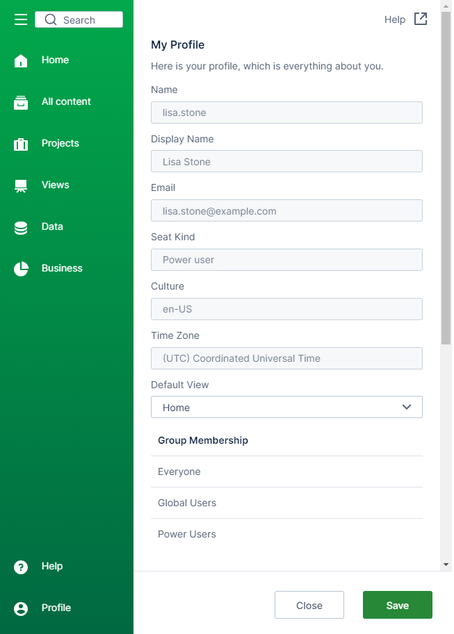 Edit Your Profile and Change Your Password – Logi Symphony v24